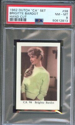 1962 Dutch CA Set Card #98 BRIGITTE BARDOT Actress Wearing Sweater PSA ...