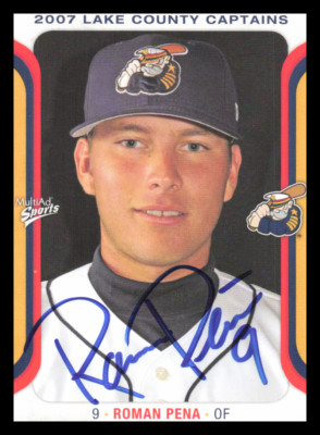 2007 Lake County Captains ROMAN PENA Signed Card autograph auto INDIANS ...