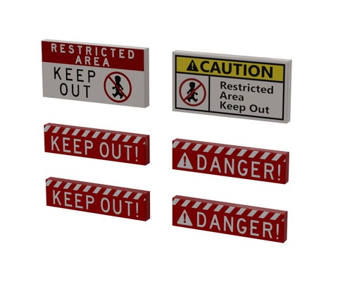 Custom UV Print on LEGO Tiles - Restricted area pack | eBay