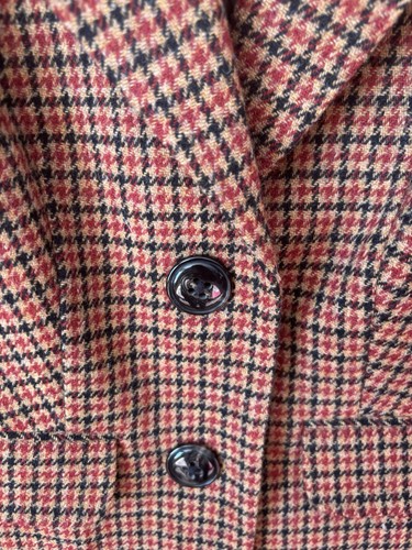 Talbots Houndstooth Blazer Tweed 100% Wool Jacket Button Front Size 4P | eBay