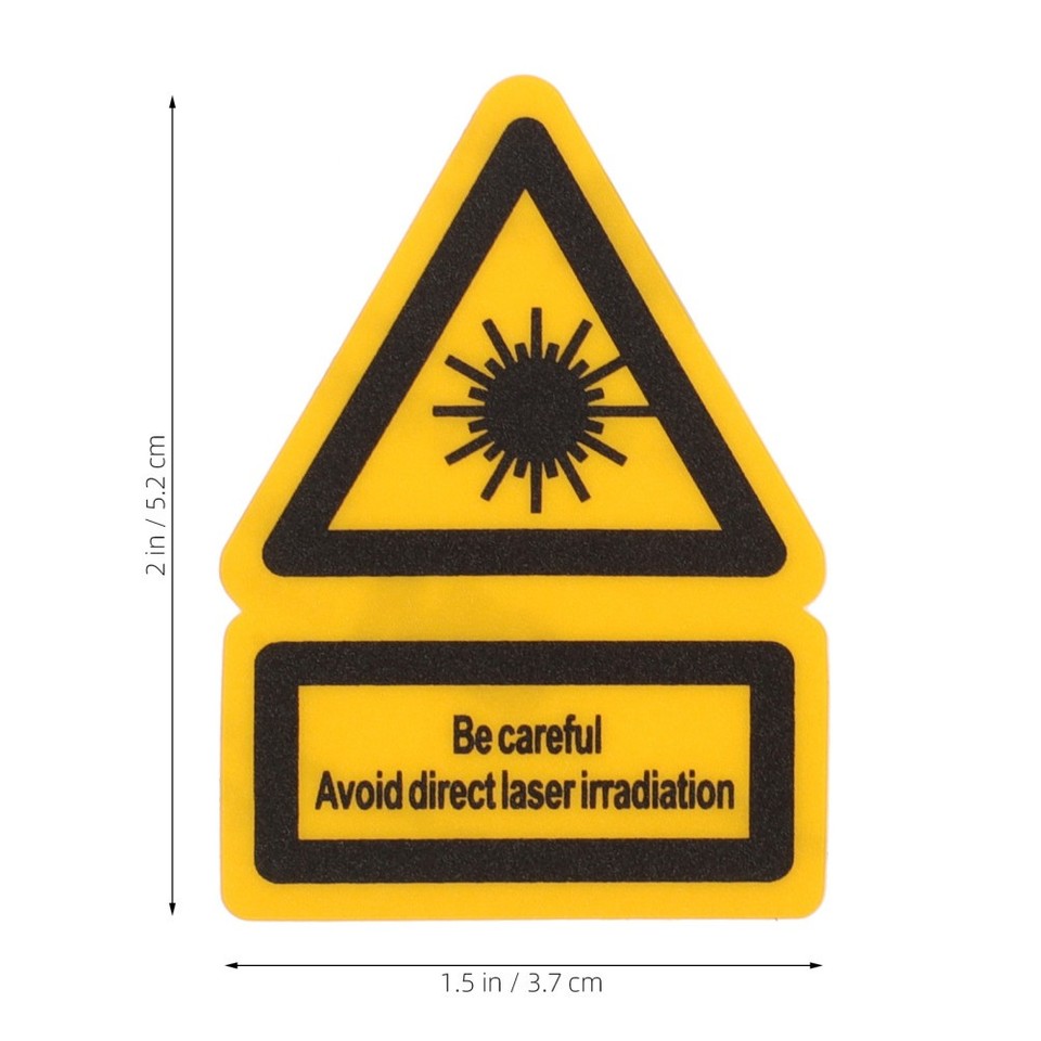 2 Pcs Caution Sign Security Sticker Safety Stickers Warning Signs ...