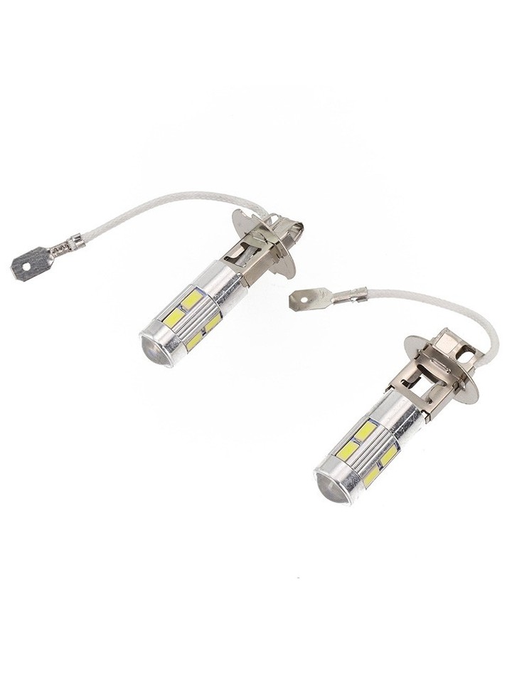 2X H3 LED Bulbs High Power with 6000K White Light for Car Fog Driving ...