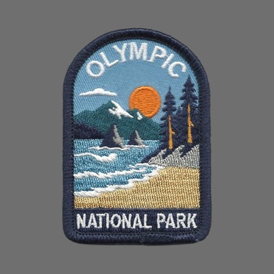Olympic National Park Souvenir Embroidered Iron On Patch Dark Blue ...