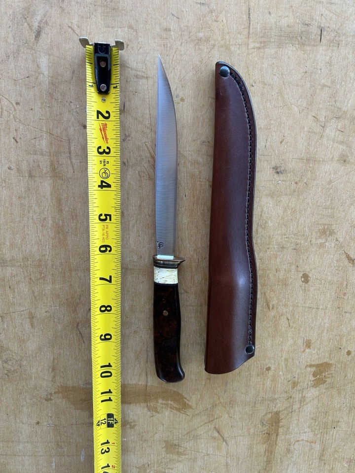 Behring Made Alpine Fillet Knife, Leather Sheath Custom Handmade | eBay