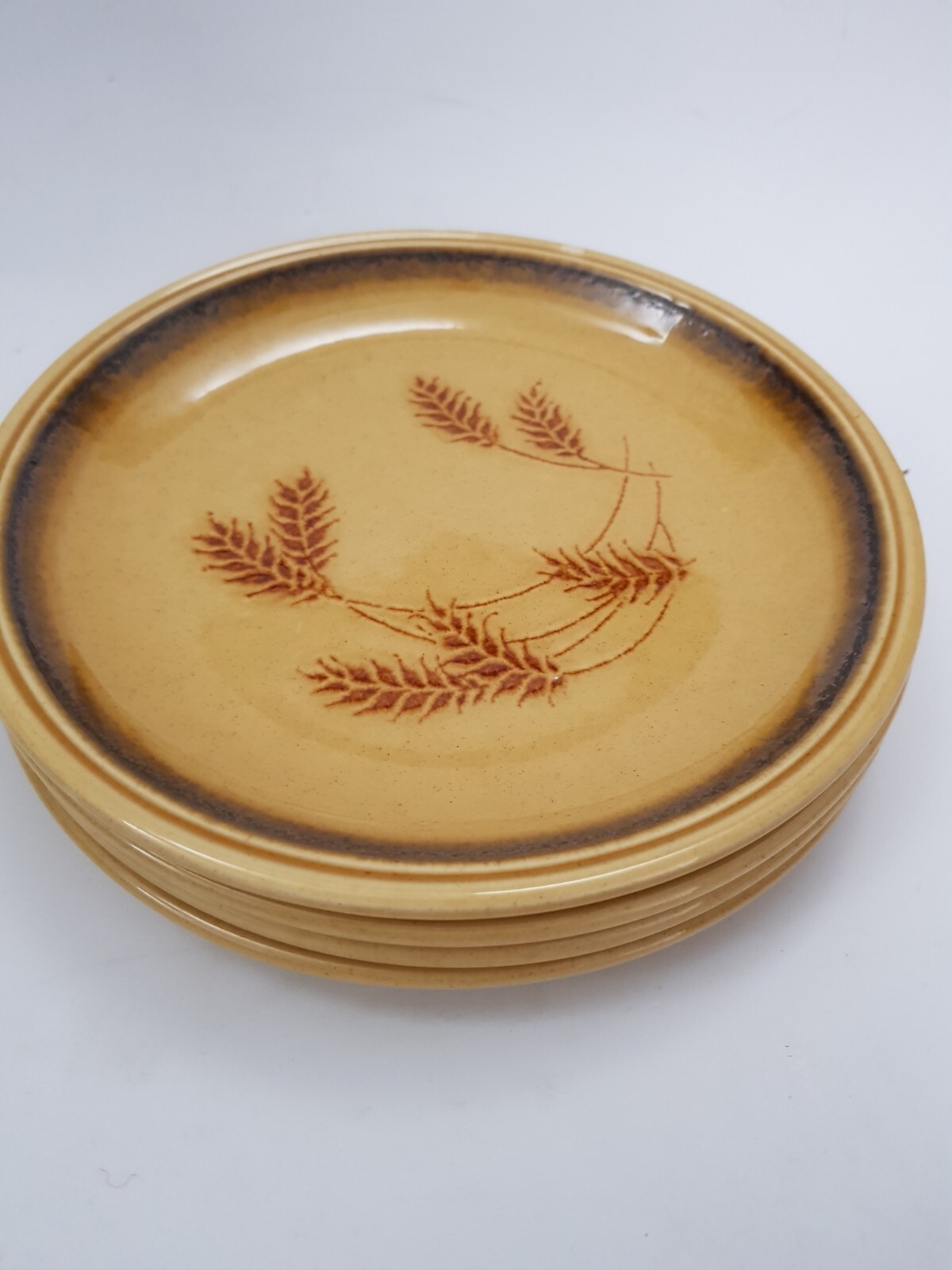 Vintage Biltons England Stoneware Side Plates Wheat Pattern 17cm Across ...