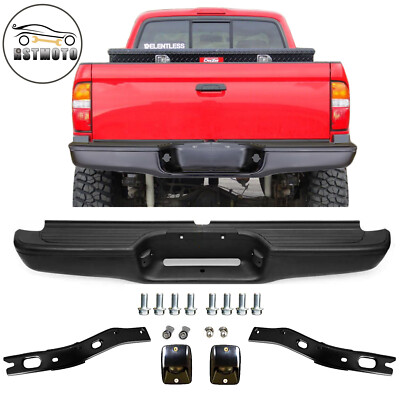 NEW Steel Rear Step Bumper Black For 1995-2004 Toyota Tacoma | eBay