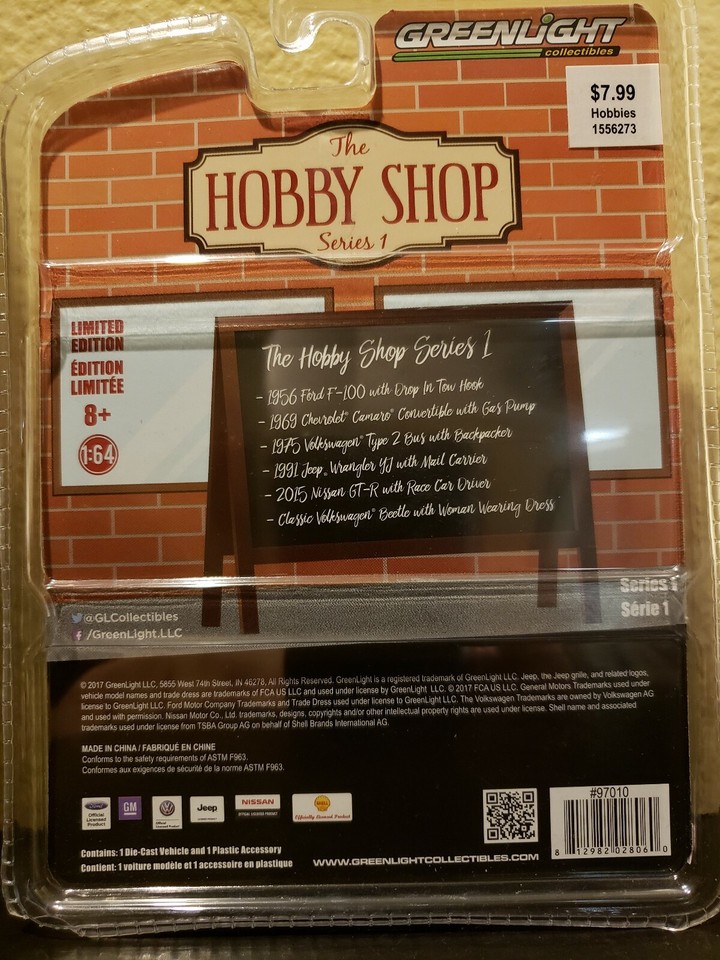 GREENLIGHT THE HOBBY SHOP SERIES 1 2015 NISSAN GT-R WITH RACE CAR ...