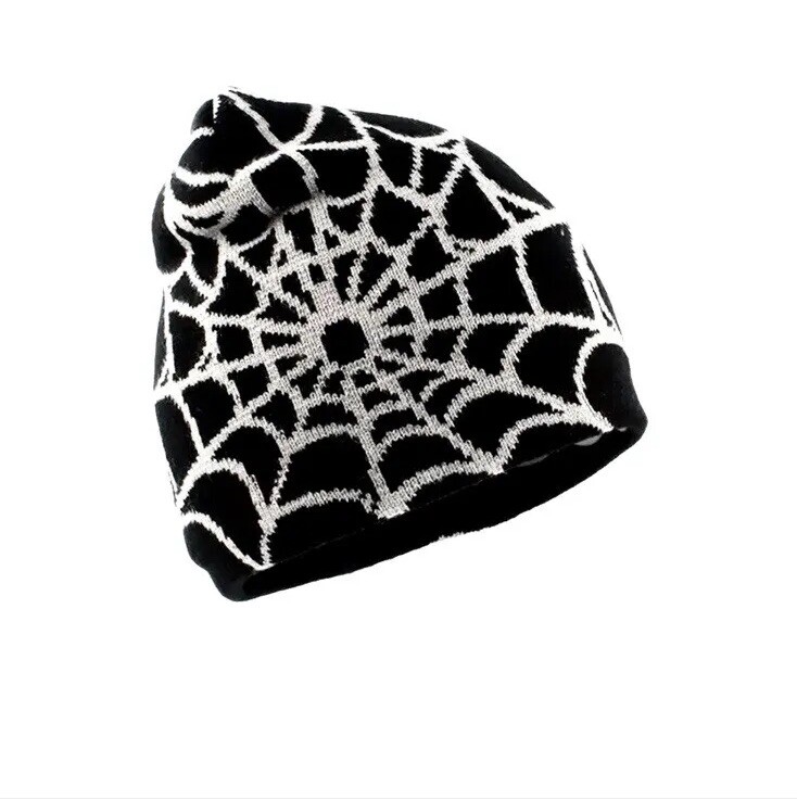 Goth Spider Web Jacquard Beanie Caps | eBay