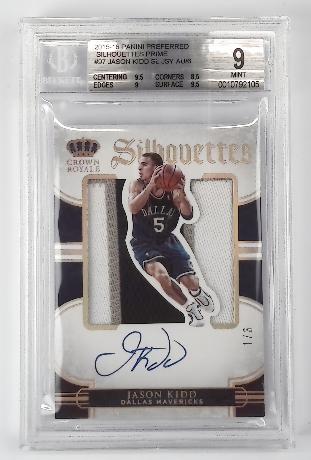 2015-16 Panini Preferred Sihouettes #97 Jason Kidd Prime 1/6 1/1 SP ...