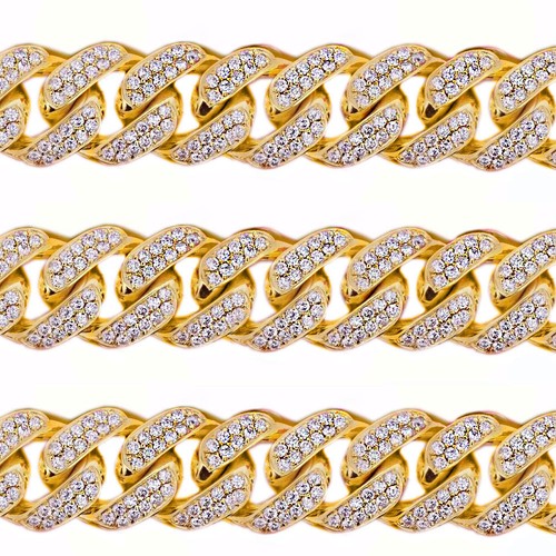 1 Kilo Solid Yellow Gold Miami Cuban Link Chain 22 MM 100 Carats Real ...