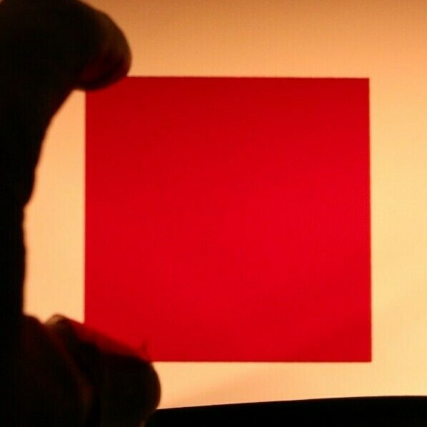 2 3/8 x 2 3/8" Square Red Safety Focus Filter For Enlarger Filter ...
