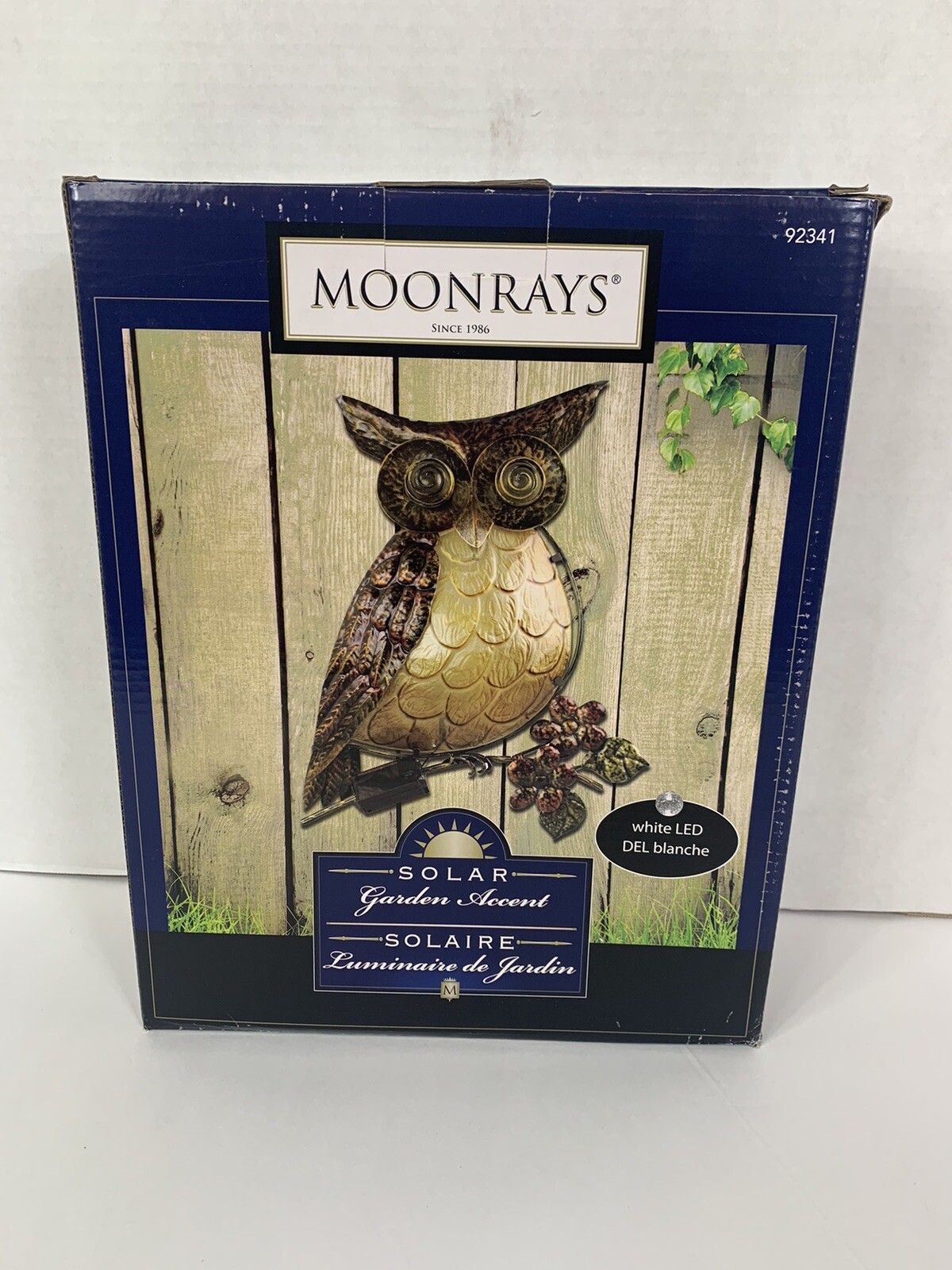 Moonrays 92341 Solar Powered White LED Owl Wall Art for sale online | eBay