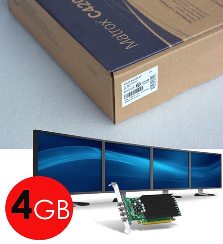 Matrox C420 Graphics Card Pcie 4x Mdp Dp Quad Head 4GB DDR5 C420 ...