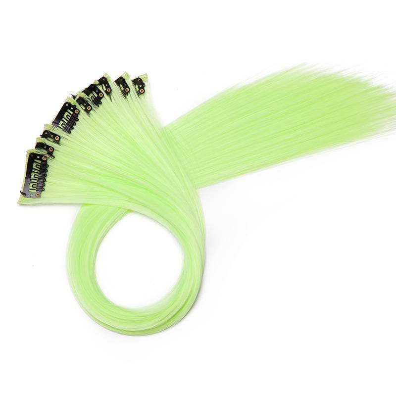 10 peices Highlight Clip In Colored Hair Extension Color Strip Straight ...