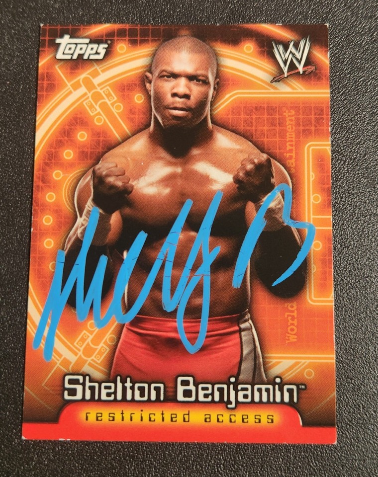 Shelton Benjamin Autograph Signed 2006 Topps WWE Wrestling Superstar | eBay