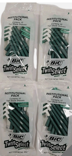 10*BiC Twin Select Sensitive Skin Men's Disposable Shavers Total 100 ...