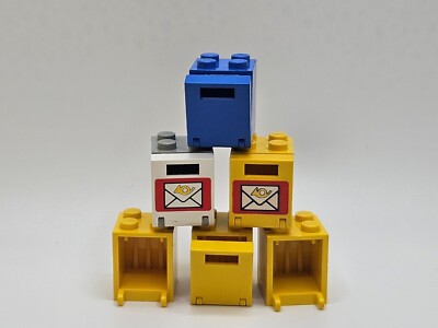 LEGO part 4345 & 4346 2x2x2 Container Box & Door w Slot 6 w solid studs ...