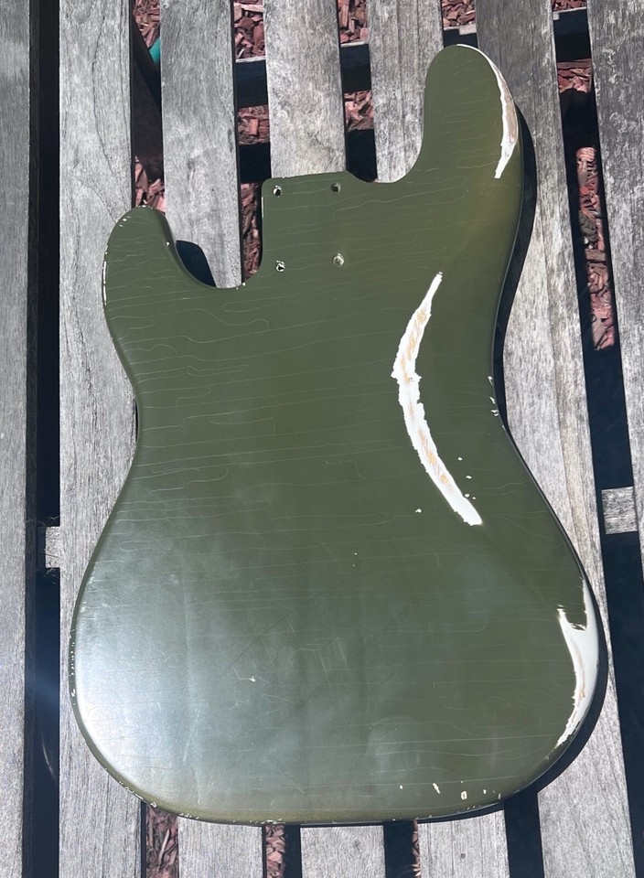 P bass Body NITRO RELIC finish Military GREEN Primo Light PLACE ORDER ...