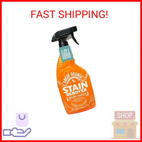 Angry Orange Stain & Odor Remover - 32oz Enzyme Pet Cleaner - Dog & Cat ...