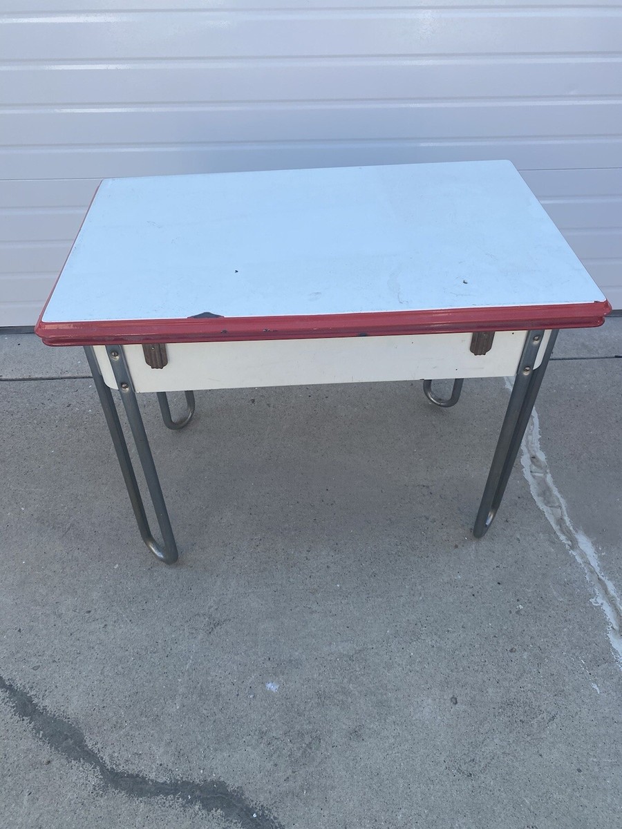 Antique Porcelain Enamel Top Table Antique Porcelain Enamel Kitchen