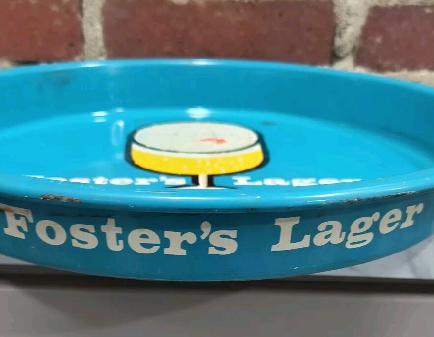 Vintage Fosters Lager Metal Beer Tray Australia Sign Bar Man Cave ...