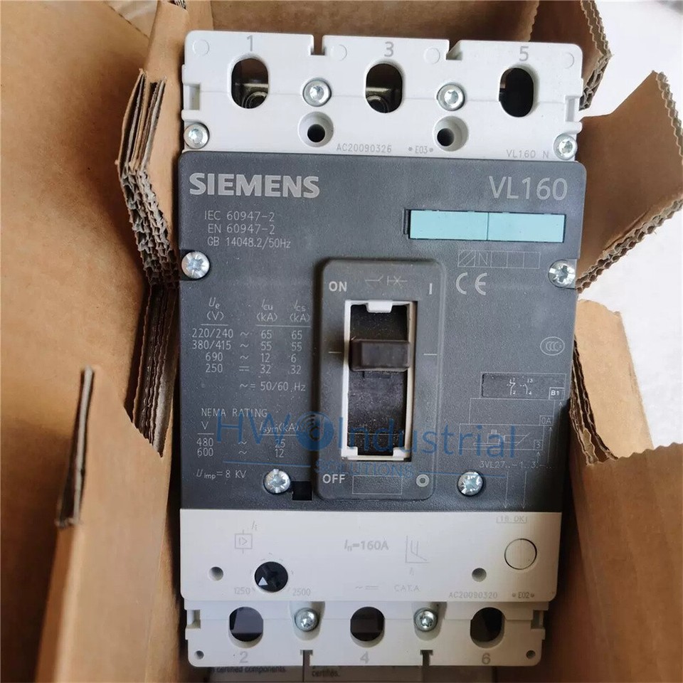 1/Piece Siemens VL160 Molded Case Circuit Breaker VL160N 3P 160A | eBay