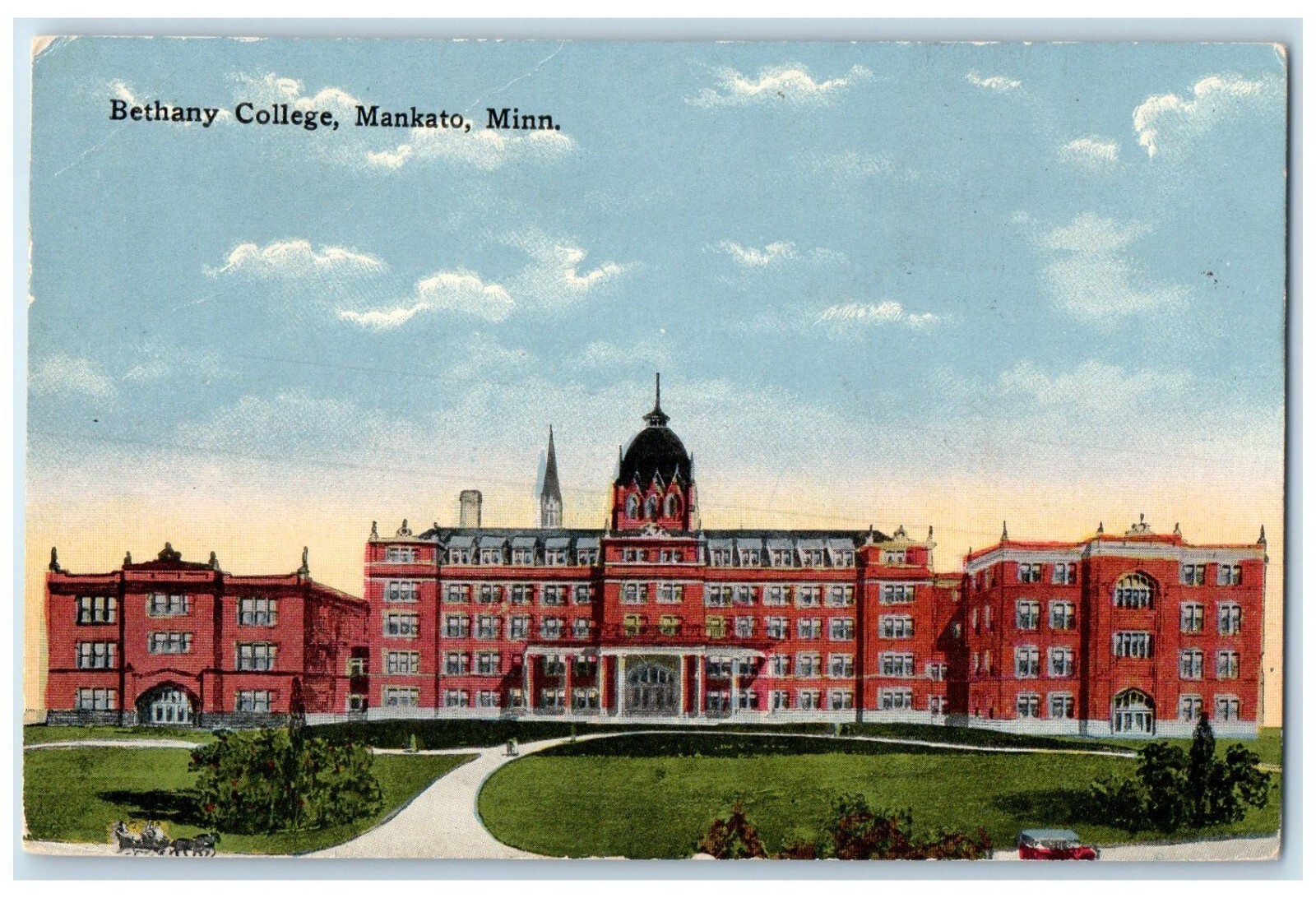 1916 Bethany College Exterior View Building Mankato Minnesota Vintage ...