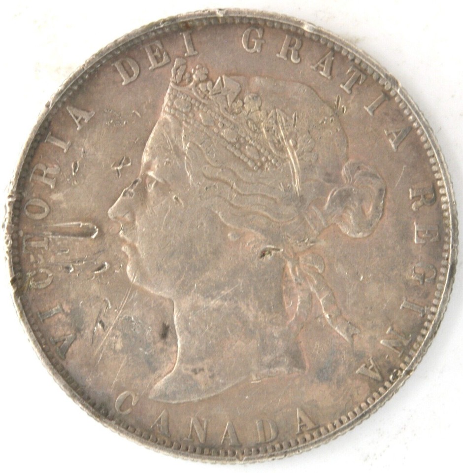 1871 Canada Fifty Cent .925 Silver Coin KM# 6 Queen Victoria | eBay