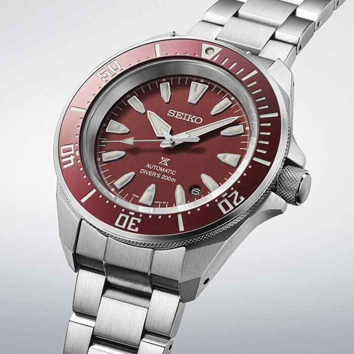 Seiko Prospex Samurai Diver Red Dial Stainless Steel Watch SRPL11 | eBay