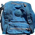 Vintage Kipling Backpack Duffle Bag Drawstring Nylon Medium, Teal | eBay