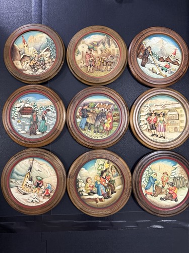 Anri Commemorative Christmas Wooden Plate 1971-1979 ~ 9 Plates Total | eBay