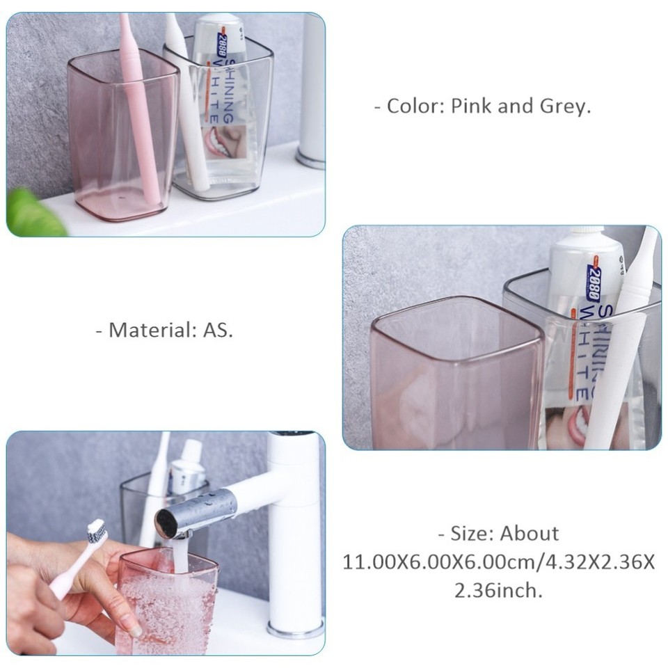 2pcs Home Tooth Mug Portable Gargle Cup Simple Travel Toothbrush Cup ...