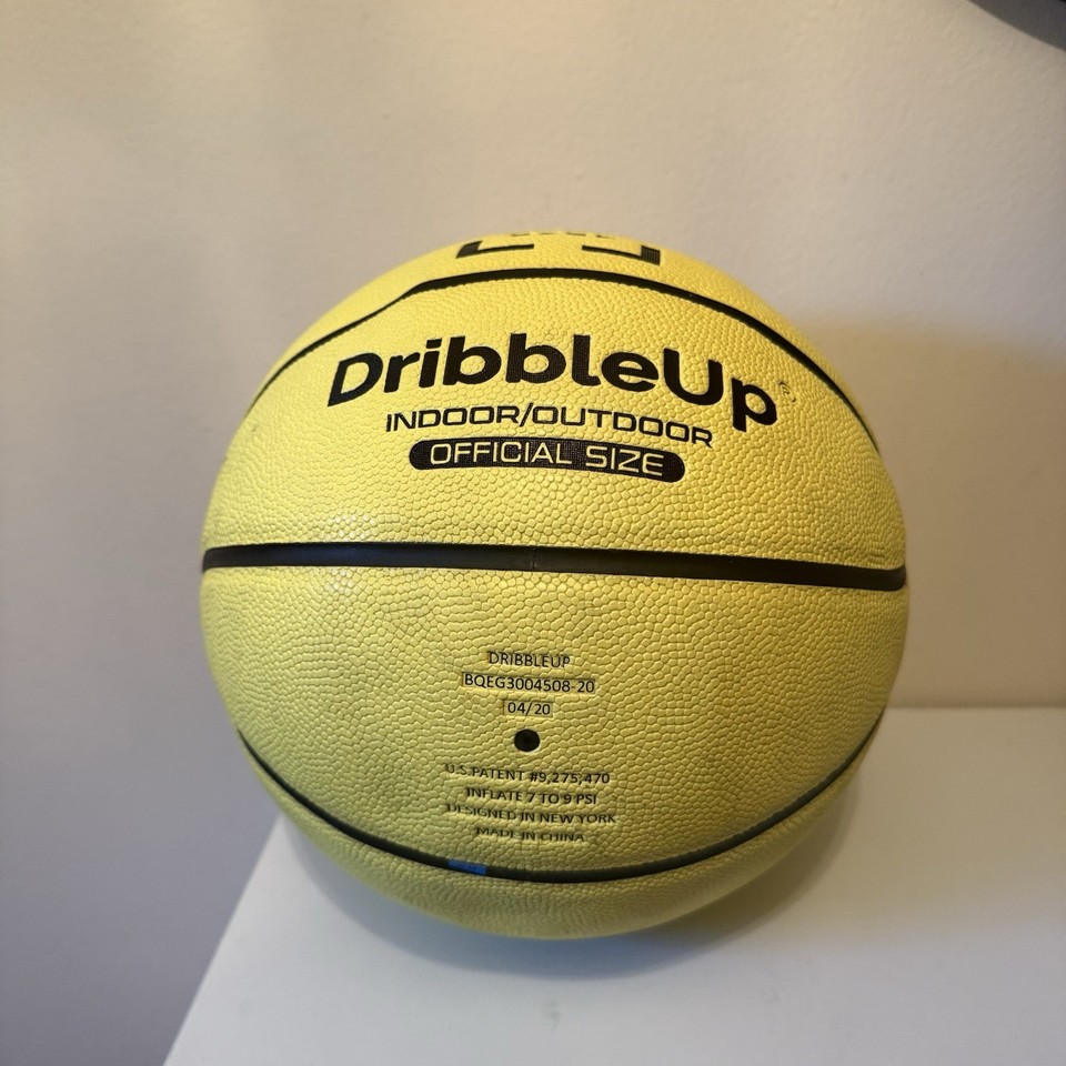 Dribble Up Official Size 29.5” Yellow Basketball For Indoor Or Outdoor ...