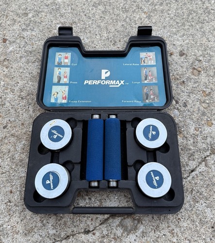 Performax Chrome Dumbbells 5 lbs. Exercise Weight Set Adjustable 3lbs ...