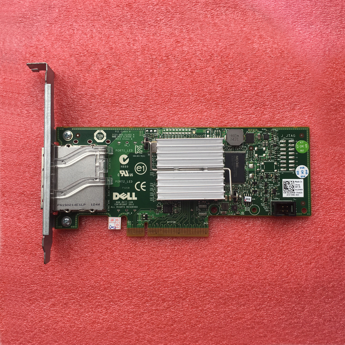 Dell H200E 6Gb/s SAS PCIe HBA 2 Port Ext SFF-8088 12DNW LSISAS2008=LSI ...