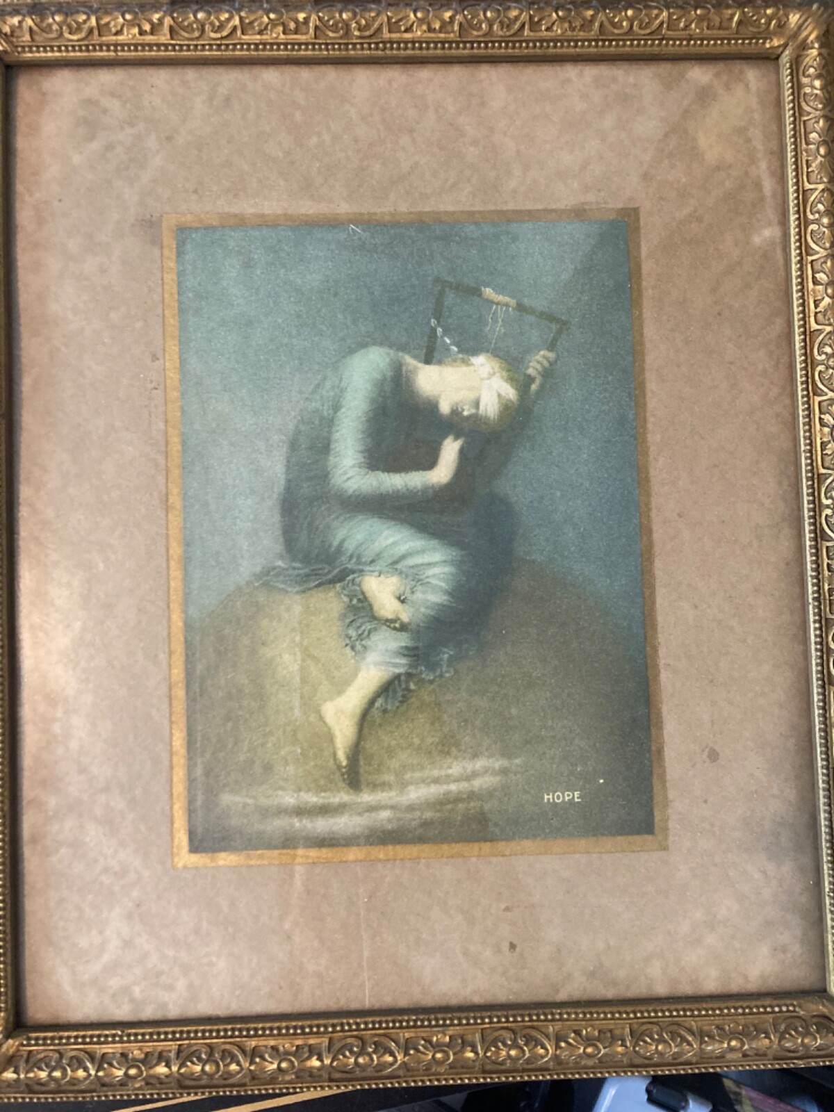 'Hope' George Frederick Watts print framed Mandel Brothers Chicago | eBay