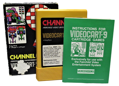 Boxed Channel F Videocart Fairchild Video Entertainment System 9 Drag ...