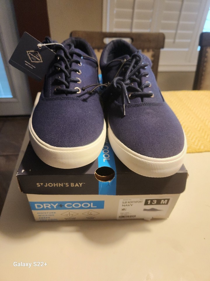 New in Box Mens St. John's Bay Casual Shoe, Navy, Sz. 13 | eBay