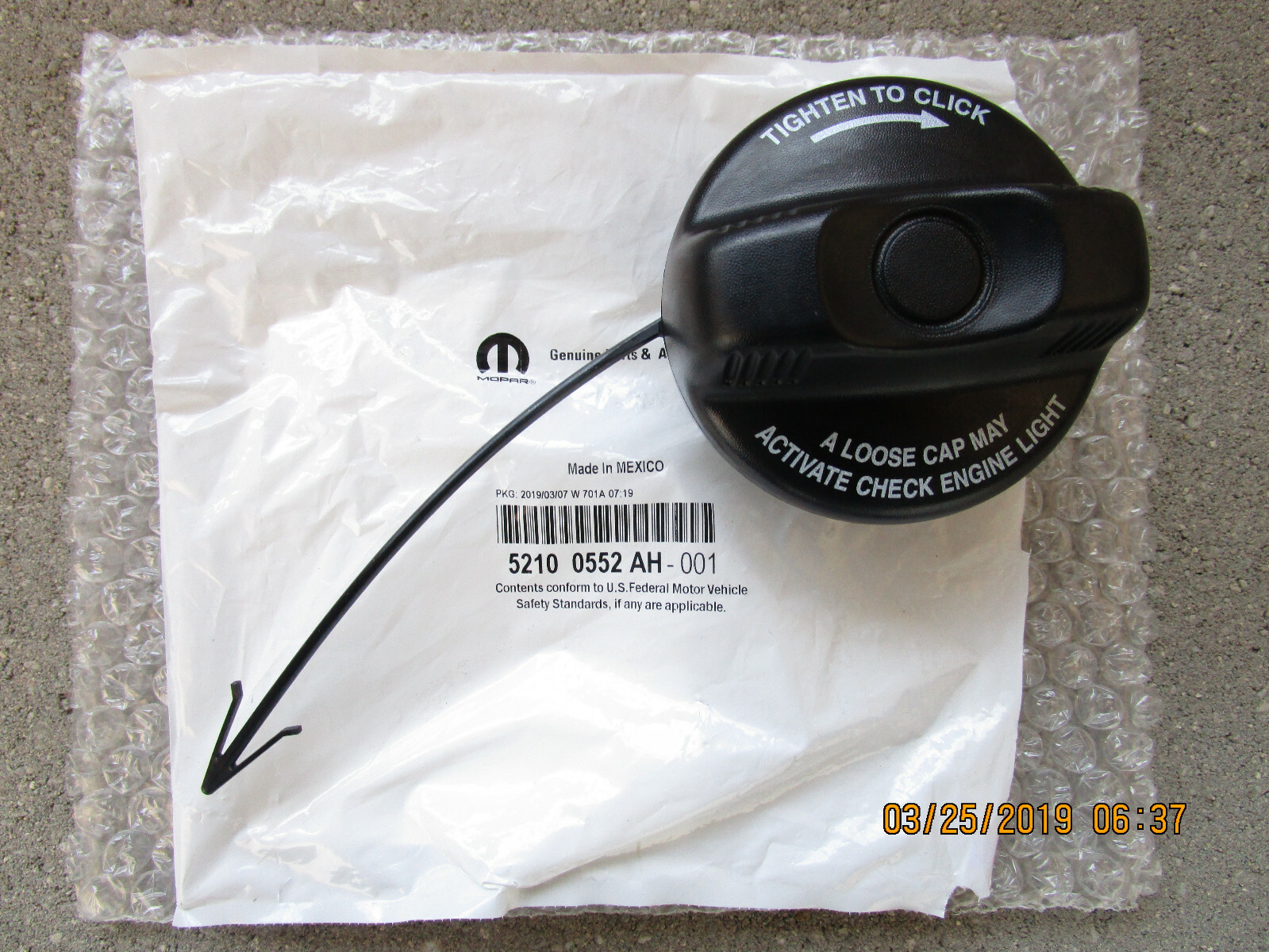 CHRYSLER JEEP 52100552AH FUEL GAS TANK FILLER CAP WITH TETHER OEM BRAND ...