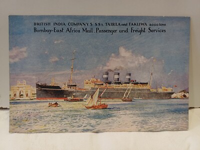 Vintage Postcard SS Tairea Takliwa Ship British India Co Bombay East ...