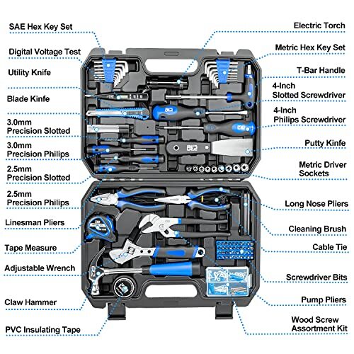 HOME TOOL KIT Basic Household Hand Tools Set 229 Pcs PROSTORMER | eBay