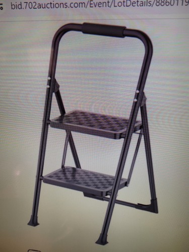 Hyper Steel Folding 2-Step Stool Ladder For Adults With Soft-Grip ...