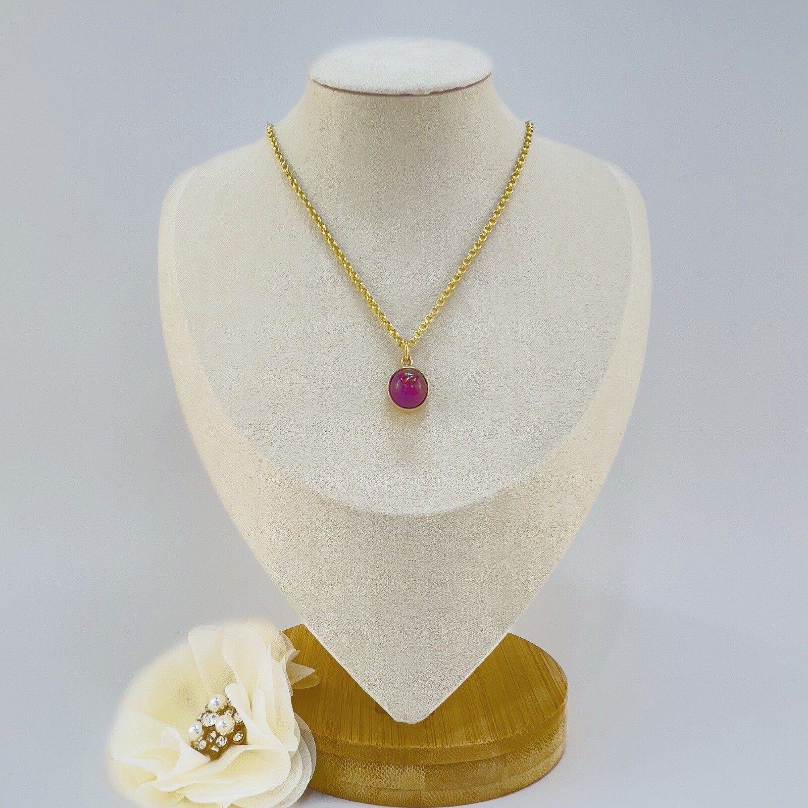 Genuine Star Ruby Solid 14k Yellow Gold Pendant, Newly Handcrafted | eBay