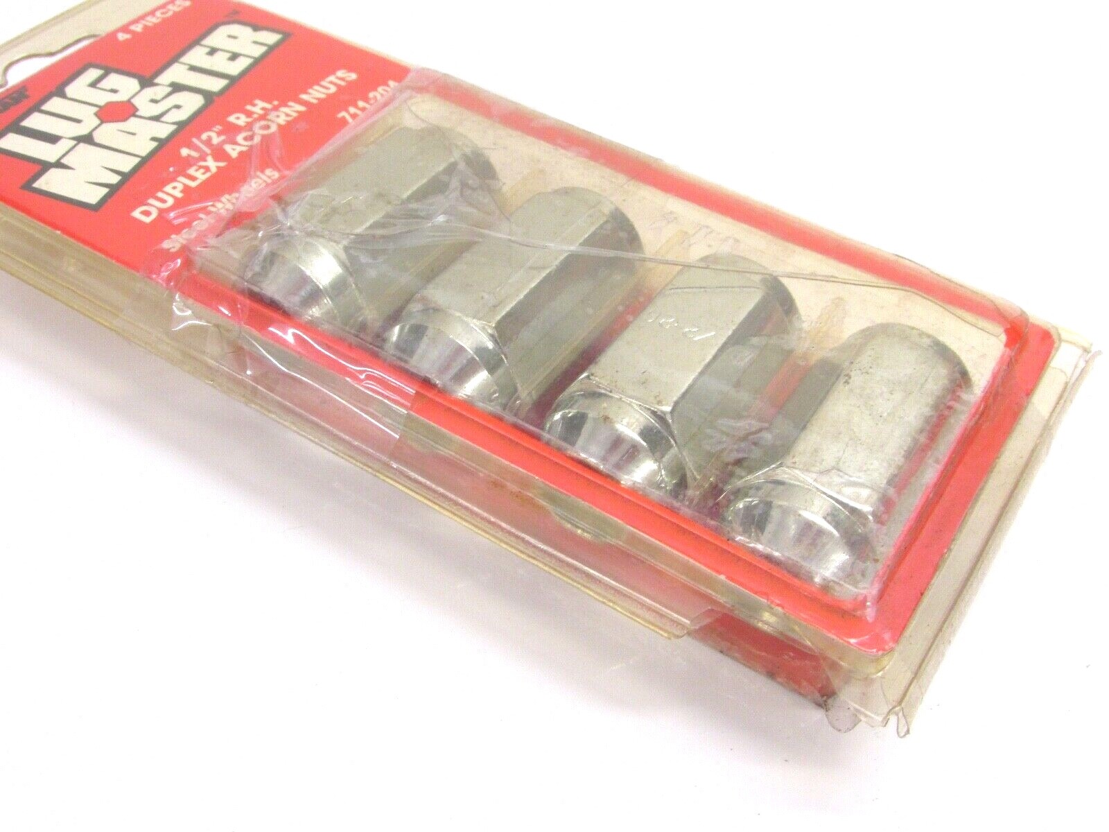 NOS! (4) DORMAN STEEL LUG MASTER DUPLEX ACORN LUG NUTS, 1/2" RH, No ...