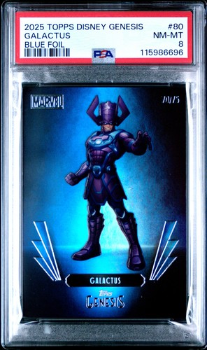 2025 TOPPS DISNEY GENESIS BLUE FOIL #80 GALACTUS 70/75 PSA 8 | eBay