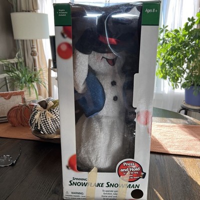 VTG Gemmy Holiday Snow Miser Snowflake Spinning Singing Snowman With ...