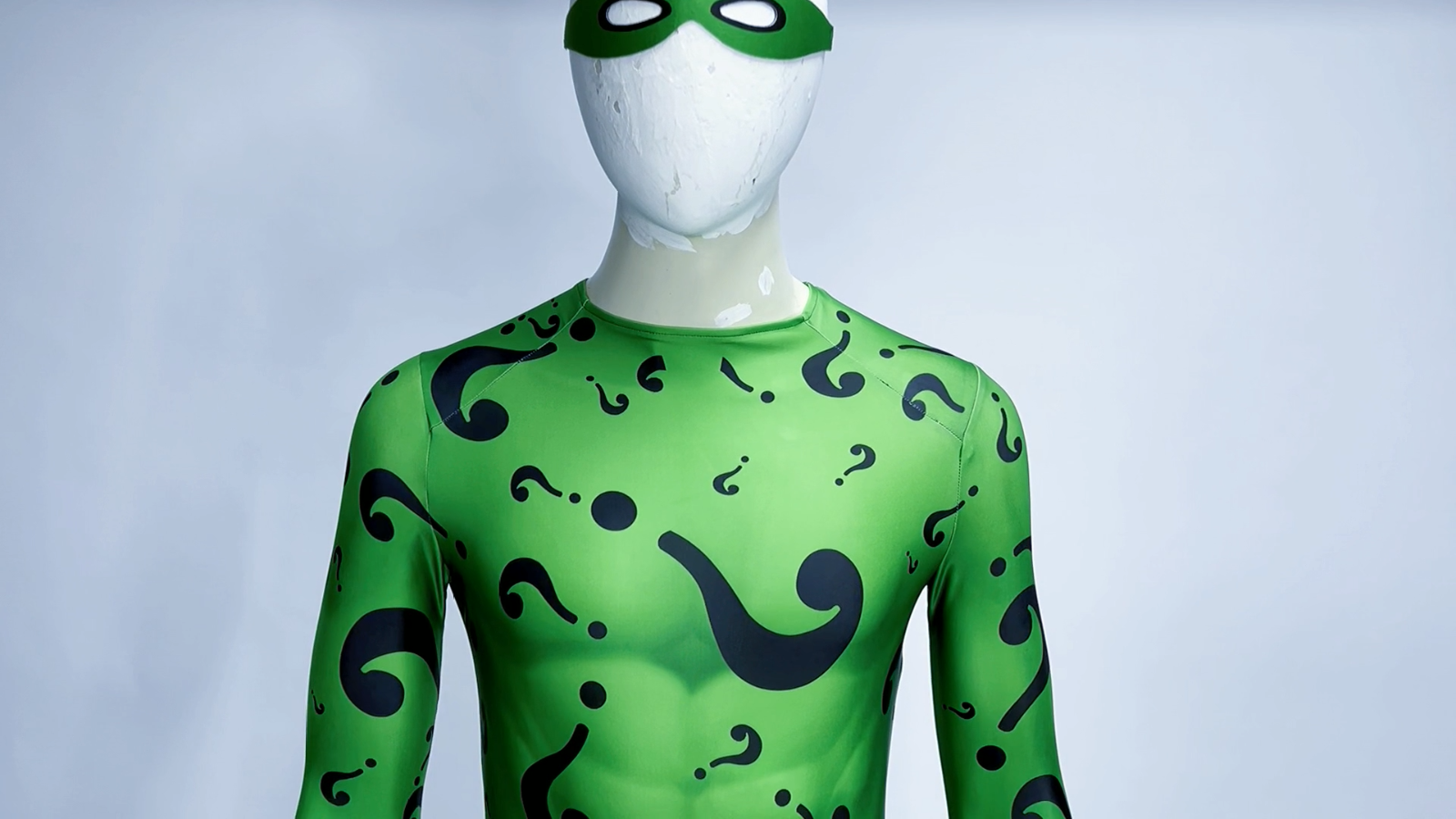 Batman Forever Riddler Cosplay Costume Bodysuit Zentai Tight Jumpsuit ...
