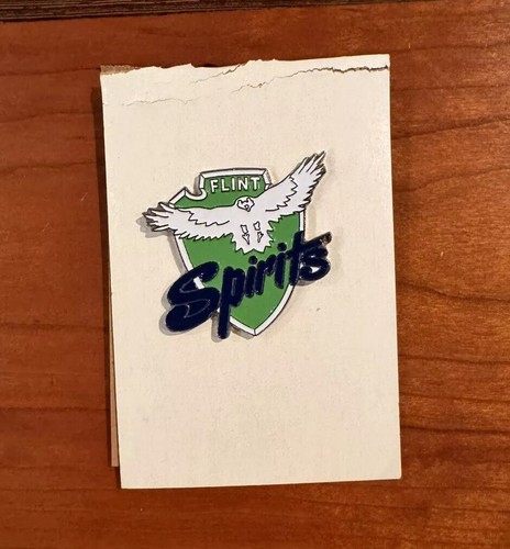 LARGE IHL HOCKEY PIN - DEFUNCT FLINT SPIRITS 1988-‘89 Logo; EXCELLENT ...