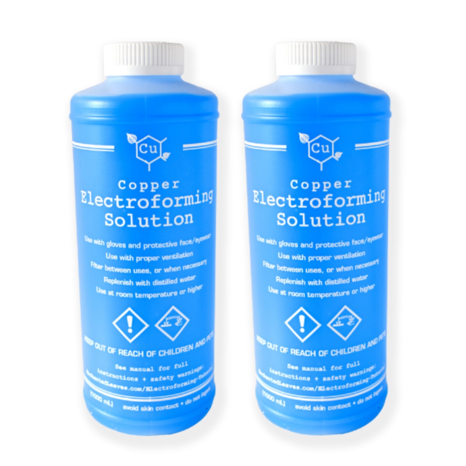 Copper Electroforming Solution SET OF TWO 1 Liter Bottles ...