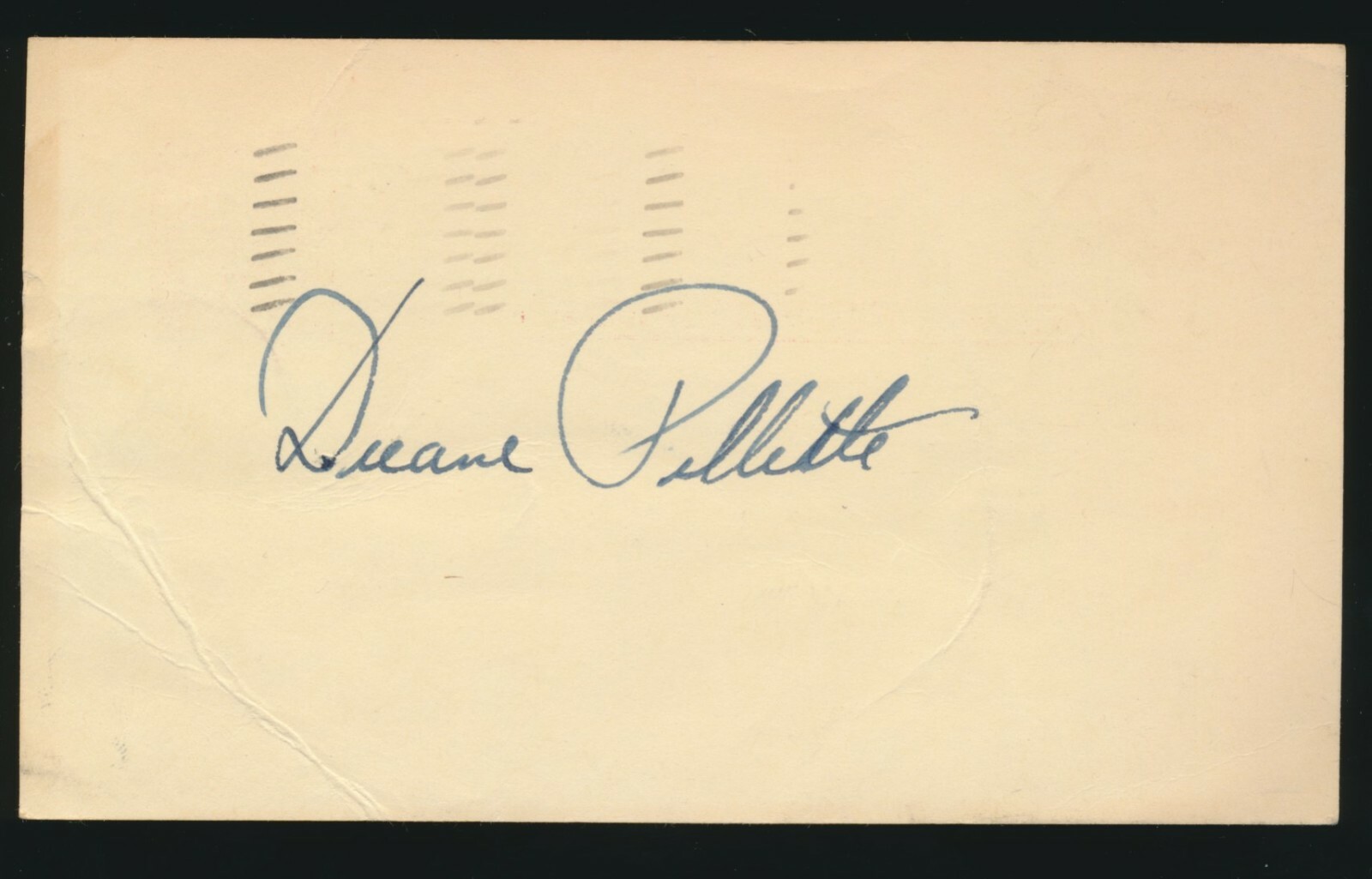 DUANE PILLETTE (1949-1956 Yankees, Browns) -Autographed 1952 GPC (d ...